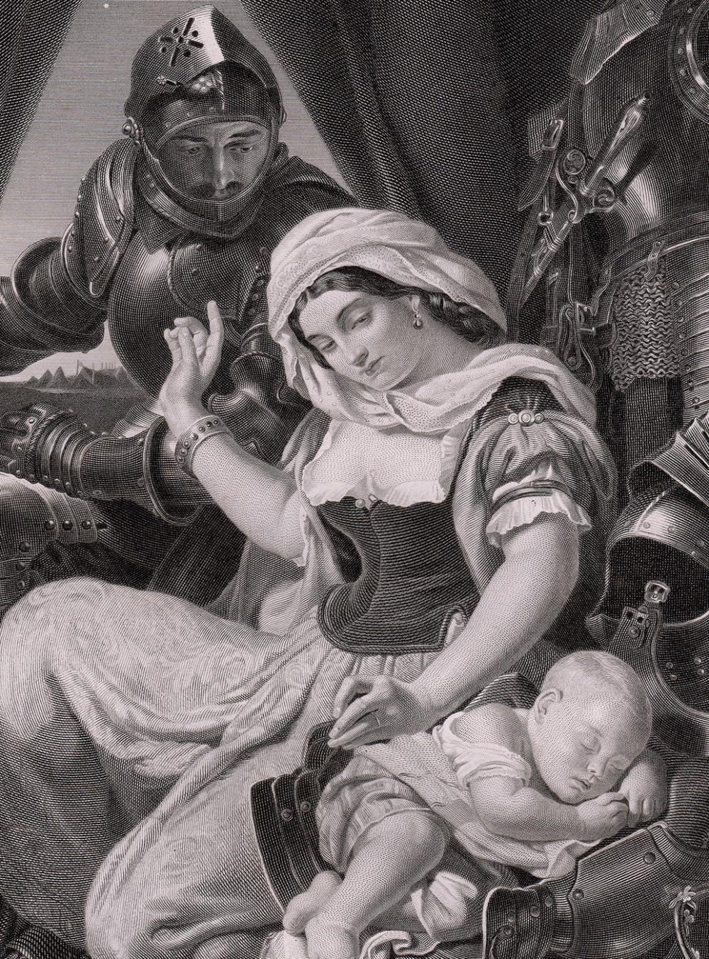 Daniel Maclise | 1869 Daniel Maclise The Warrior's Cradle engraving ...