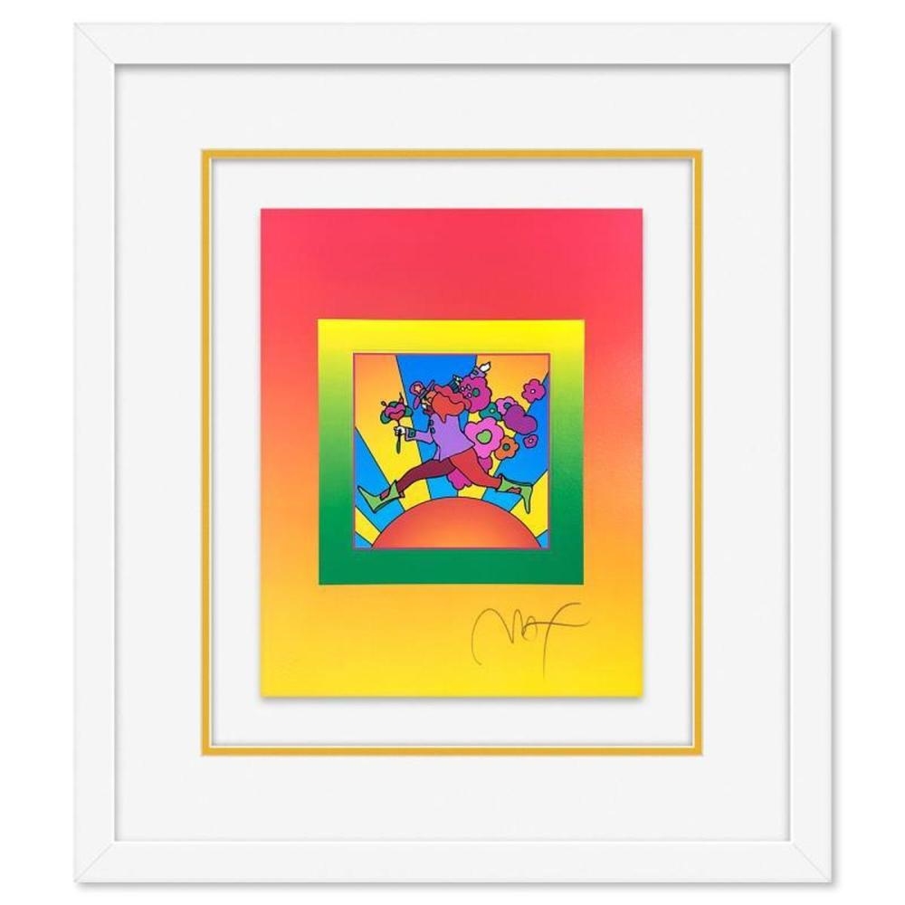Peter Max | Peter Max, Flower Jumper Over Sunrise on Blends II Framed ...