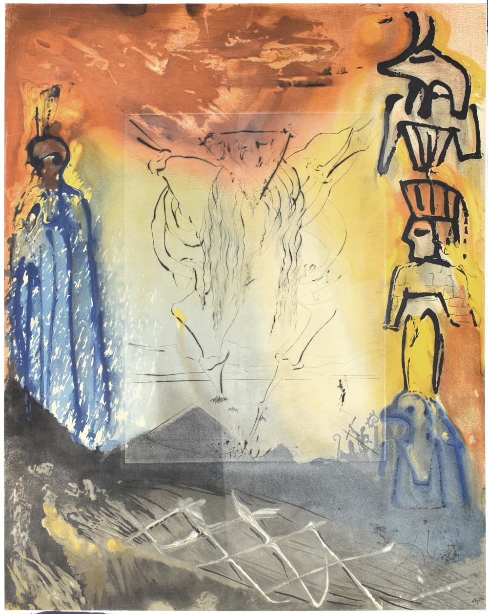 Salvador Dalí | Salvador Dali Moses Monotheism Etching/Lithograph ...