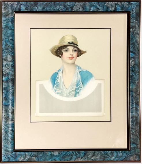 Frank H. Desch | Vintage 1920s Die Cut Cardboard Print Framed Cut out ...