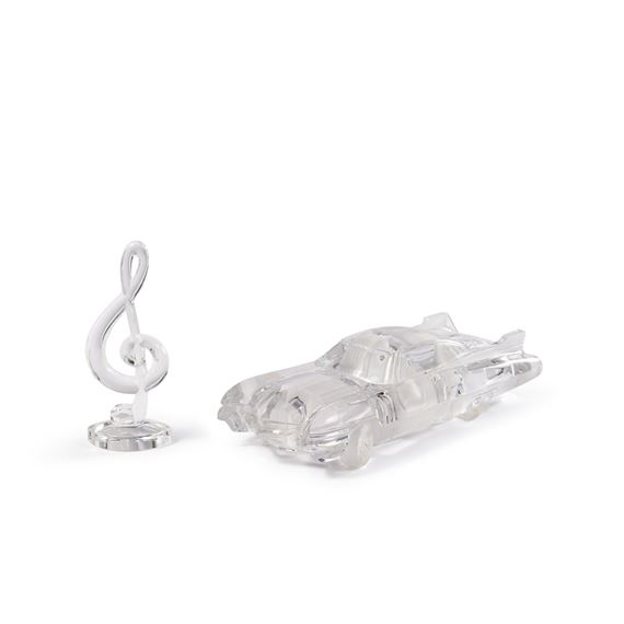 Daum Frères | A Daum clear and etched glass model of a Cadillac ...
