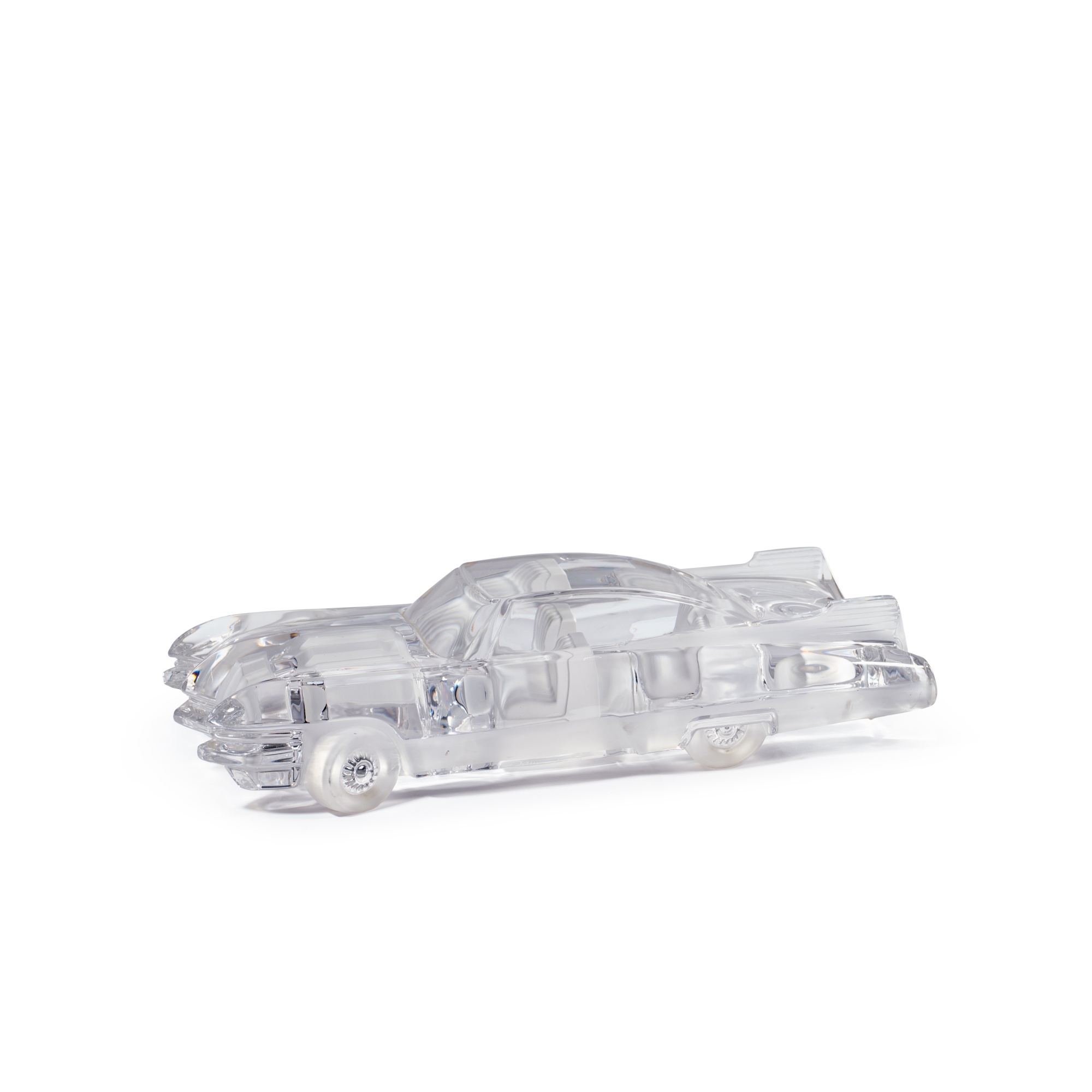 Daum Frères | A Daum clear and etched glass model of a Cadillac ...