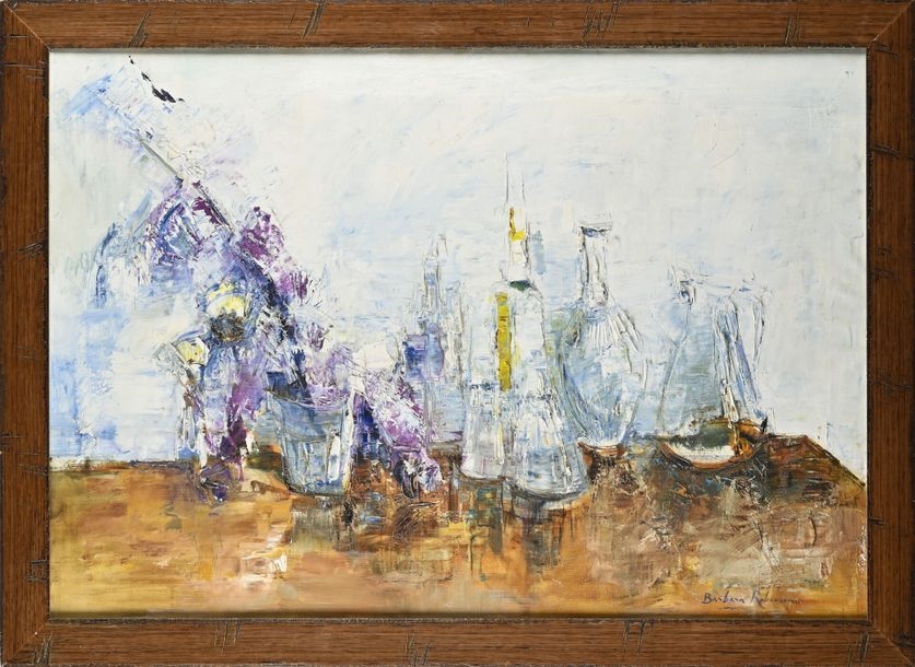 Barbara Robinson | Carafes and wisteria | MutualArt