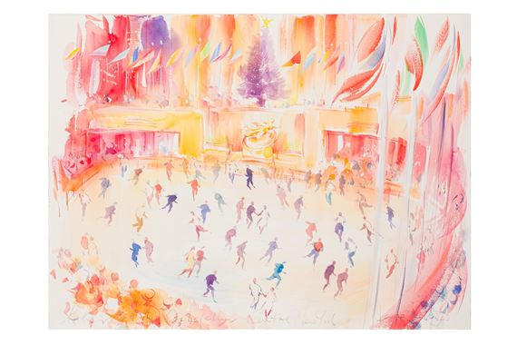 Jake Sutton | Skaters at the Rockefella Centre, New York | MutualArt