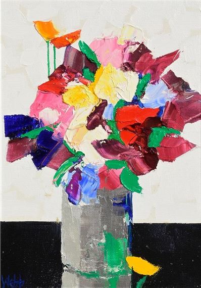 Kenneth Webb | Silver Pot and Sweet Pea | MutualArt