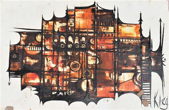 Maureen Clegg | OIL ON BOARD ABSTRACT PAINTING (20th Century) | MutualArt