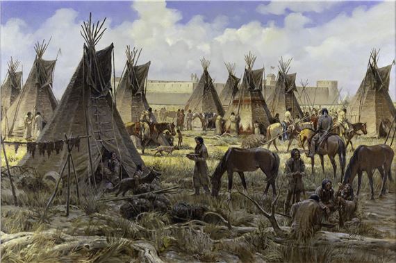 Russ Vickers | The Cheyenne at Bent's Fort (1978) | MutualArt
