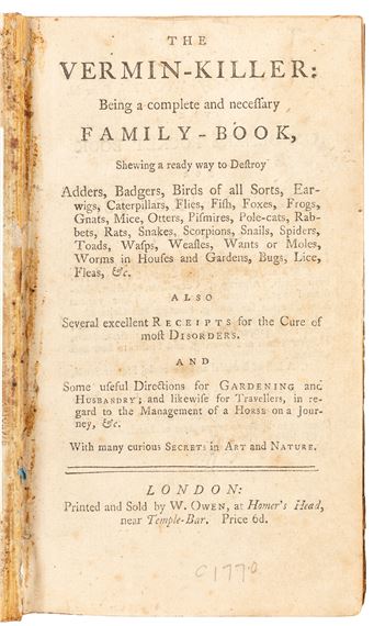 Henry Grossman | The Vermin-Killer; Being a Complete and Necessary ...