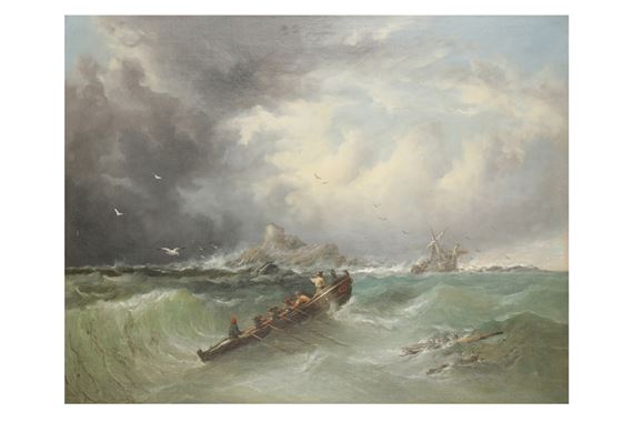 William Callow | Lifeboat rowing out | MutualArt