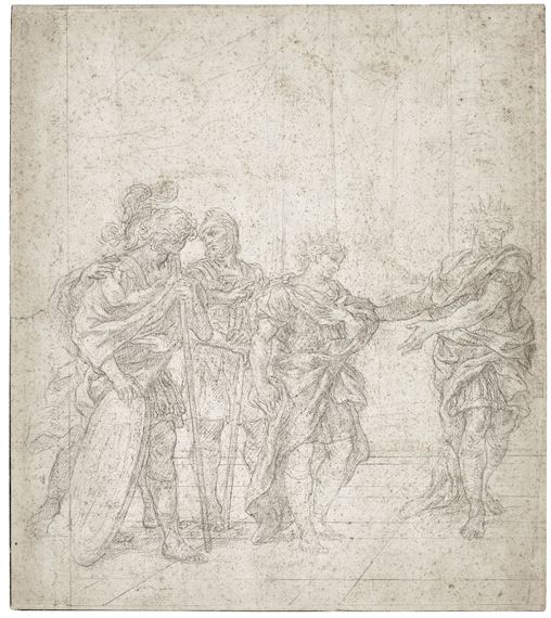 Ciro Ferri | A king introducing a young crowned man | MutualArt