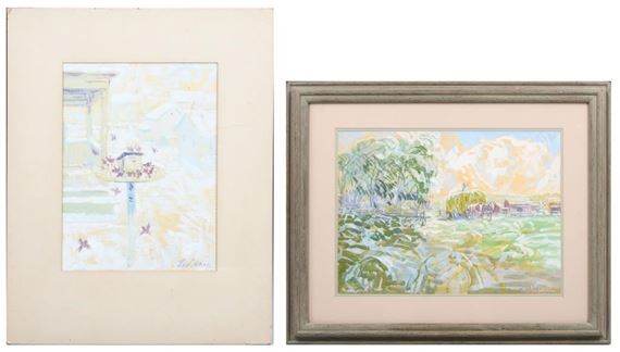 Leal Mack | TWO LEAL MACK PAINTINGS | MutualArt