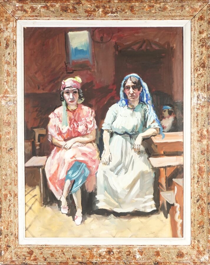 Jean Launois | Mère et fille d'Alger | MutualArt