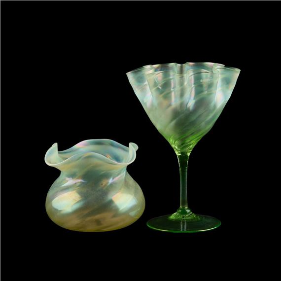 William Powell | A VASELINE GLASS COUPE AND A VASELINE GLASS BOWL ...