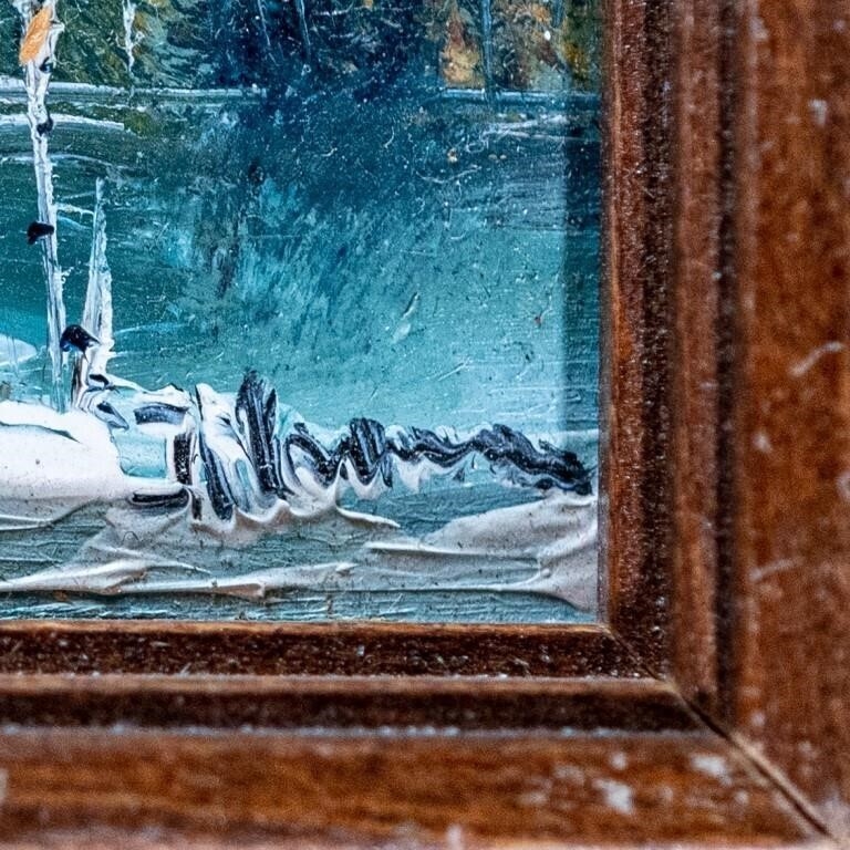 Joanne Modderman | JOANNE MODDERMAN 1991 OIL MINIATURE LANDSCAPE (1991 ...