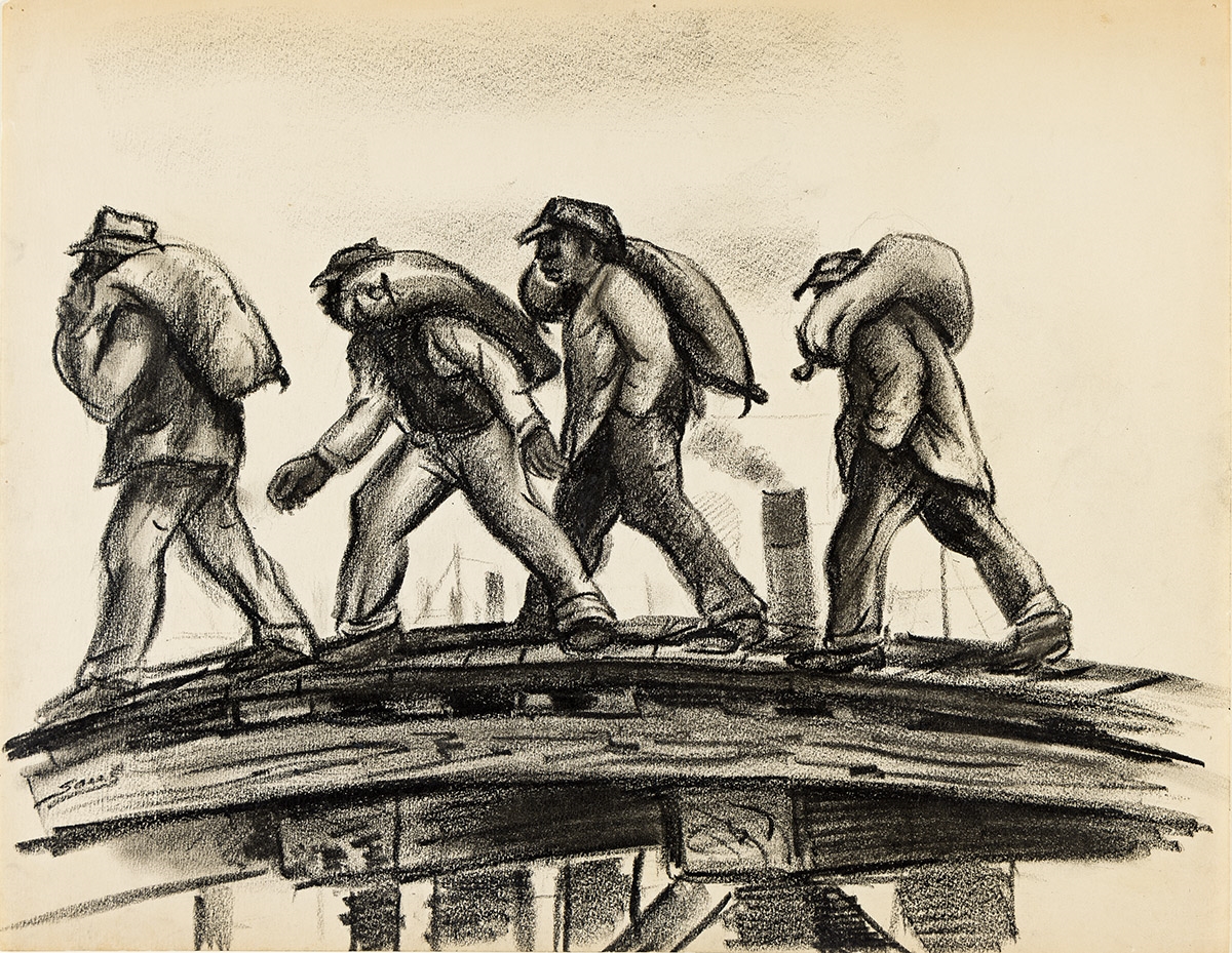 Saul Kovner | Workmen (Circa 1930s) | MutualArt