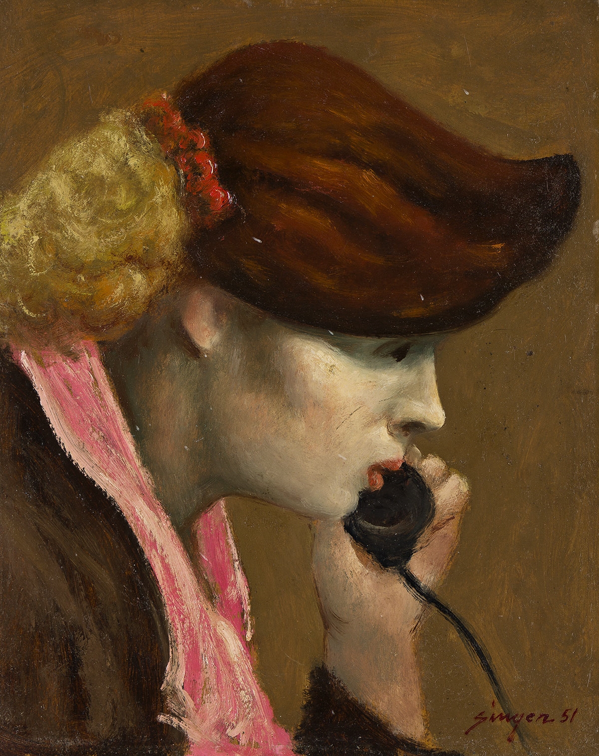 Clyde Singer | The Telephone Call (1951) | MutualArt