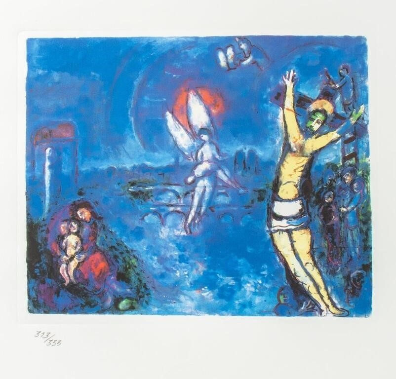 Marc Chagall | Crucifixion sur Les Bords de la Seine [Crucifixion on the Banks of the Seine ...