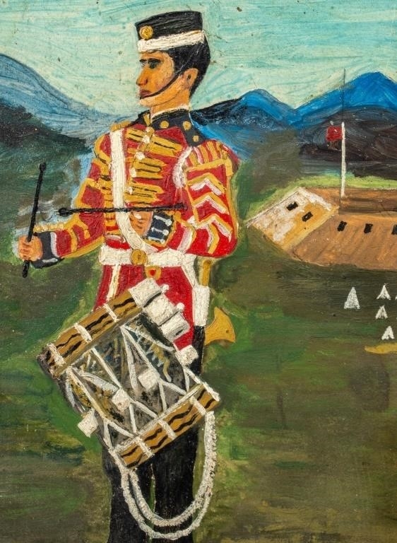 British School, 19th Century | British Naive School Army Drummer Oil on ...