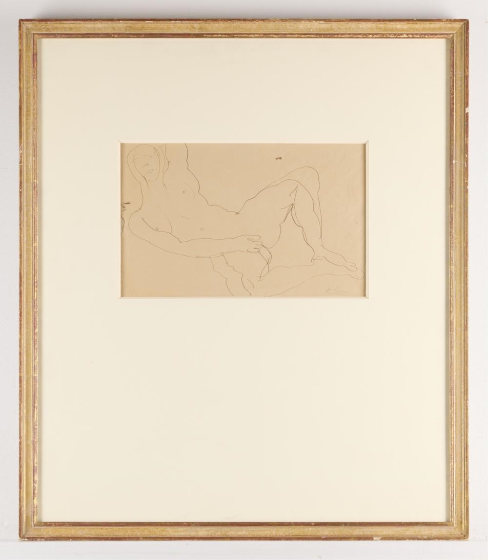 Auguste Rodin | Auguste Rodin Nude Female Drawing (1840) | MutualArt