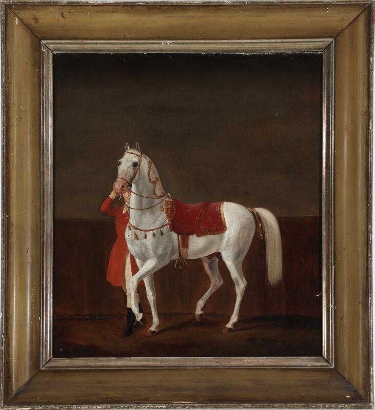 F. C. Lund | A rider with his horse in a riding court (1840) | MutualArt