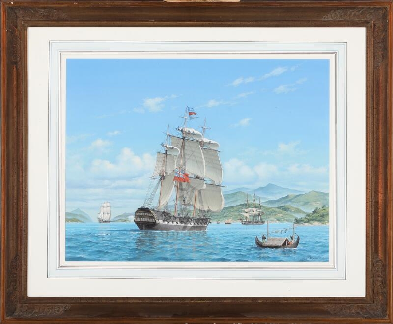 Andrej Tron | English vessels off a tropical coast (2002) | MutualArt