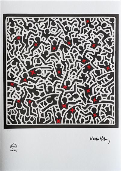 Keith Haring | Schematic characters (1990) | MutualArt