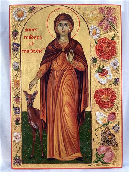 Marchela Dimitrova | Icon of St Mildred of Minster | MutualArt