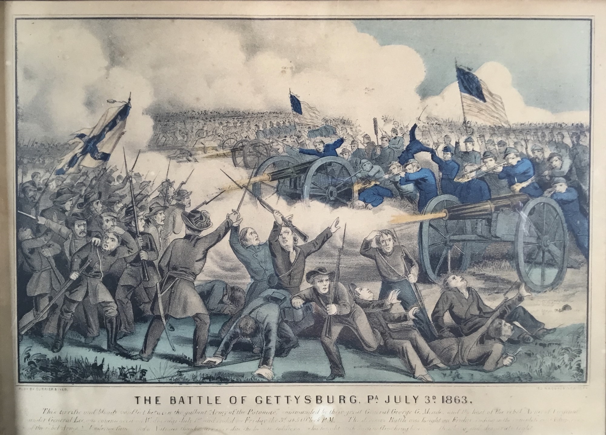 Currier & Ives | The Battle of Gettysburg (1863) | MutualArt