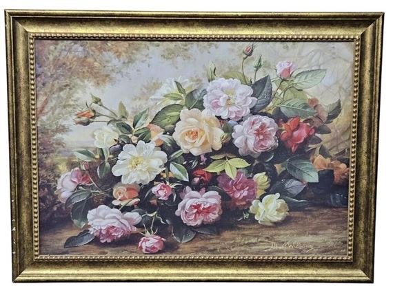 Albert Williams | Roses in a blue bowl | MutualArt