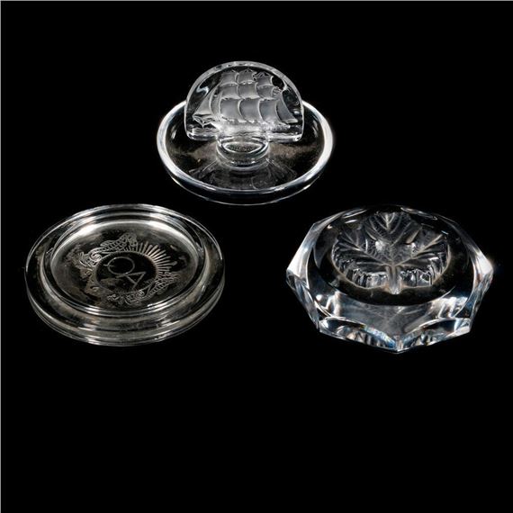 Lalique | Two Lalique Ring Holders, and a Paperweight | MutualArt