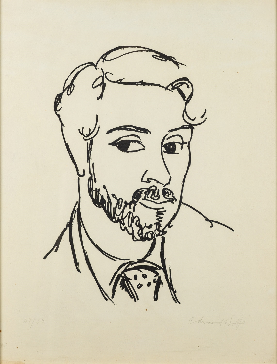 Edward Wolfe | Self-Portrait -Lithograph | MutualArt