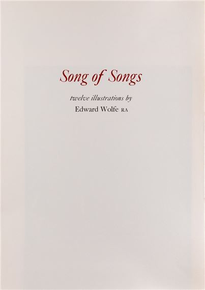 Edward Wolfe | Complete set of illustrations for the 'Song of Songs ...