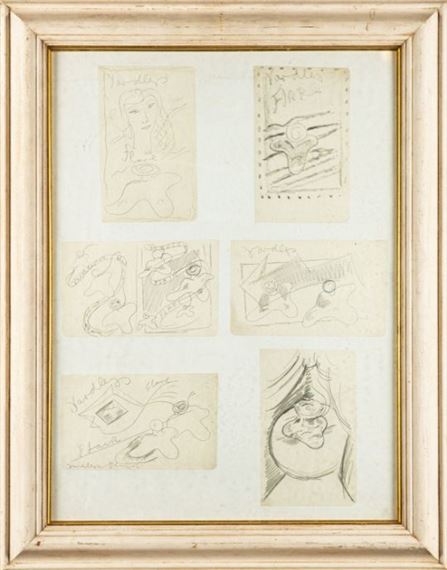 Edward Wolfe | Sketches for Yardleys - Six pencil and pen drawings ...