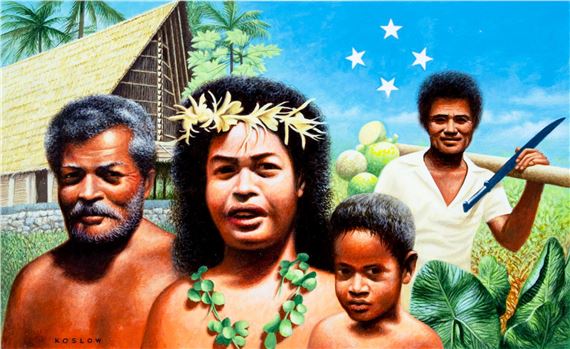 Howard Koslow | Micronesia Constitution - People (1994) | MutualArt