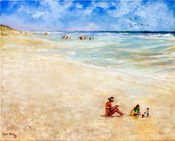 Fritz Keck | Beach Scene | MutualArt