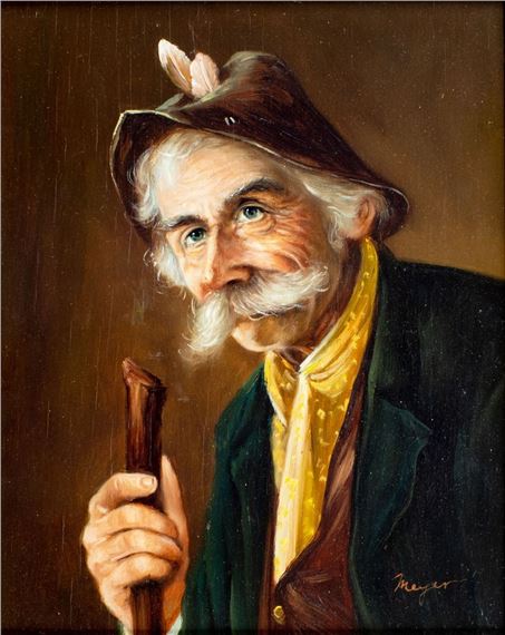 Meyer | Portrait of Man with Cane | MutualArt