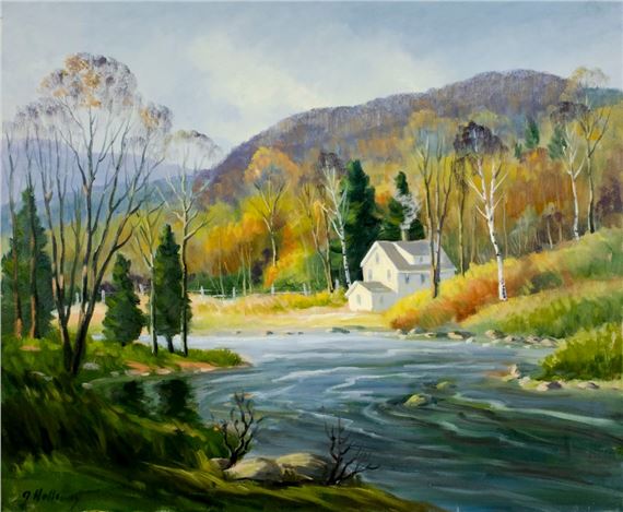George Holloway | Country River Landscape | MutualArt