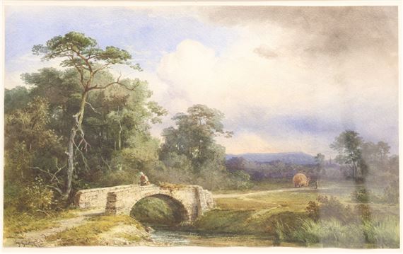 August Christian Geist | Stone bridge over a stream | MutualArt
