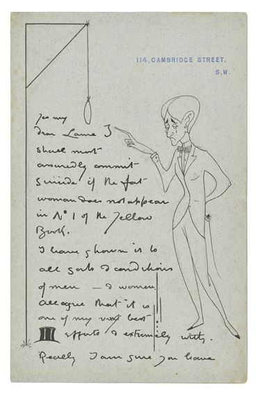 Aubrey Beardsley | Autograph letter signed ('Aubrey Beardsley') to ...