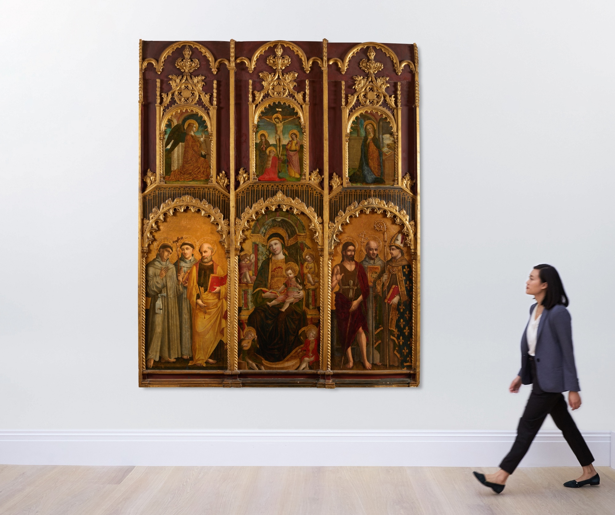 Giovanni Mazone | Madonna and Child with Musical Angels and Saints ...