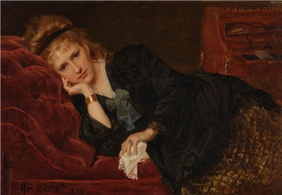 Frederick Goodall | Portrait of the Artist's Wife (1873) | MutualArt