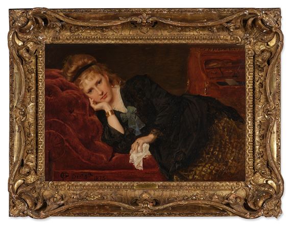 Frederick Goodall | Portrait of the Artist's Wife (1873) | MutualArt