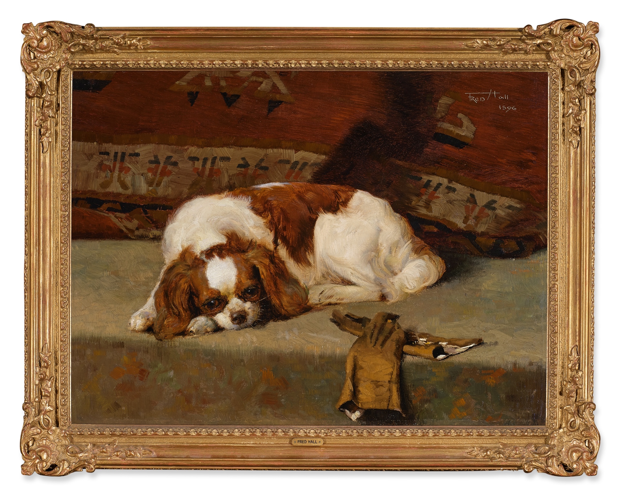 Frederick Hall | King Charles Spaniel (1896) | MutualArt