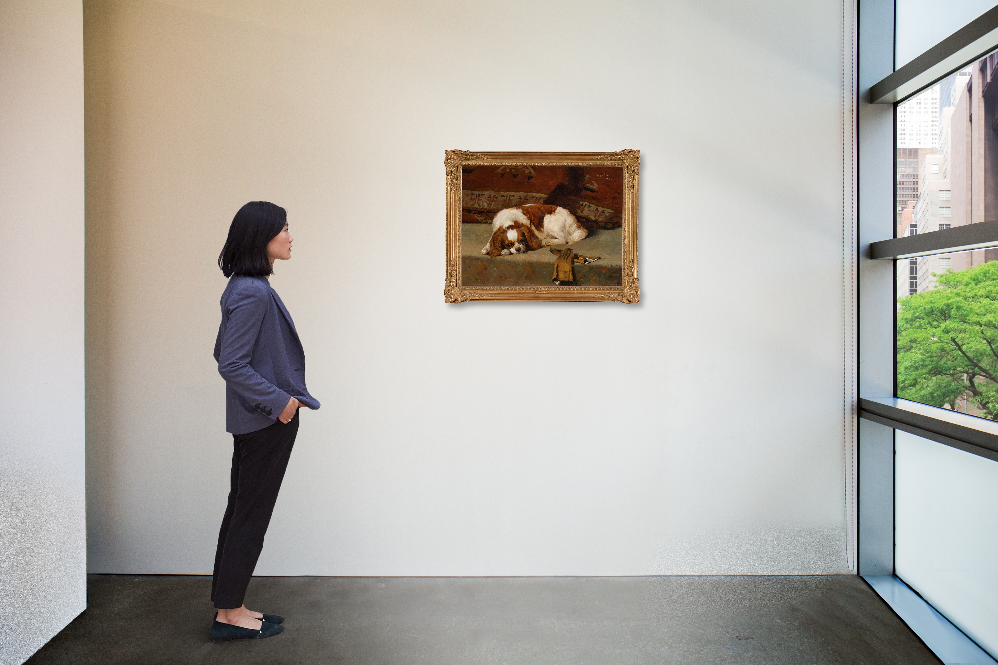 Frederick Hall | King Charles Spaniel (1896) | MutualArt
