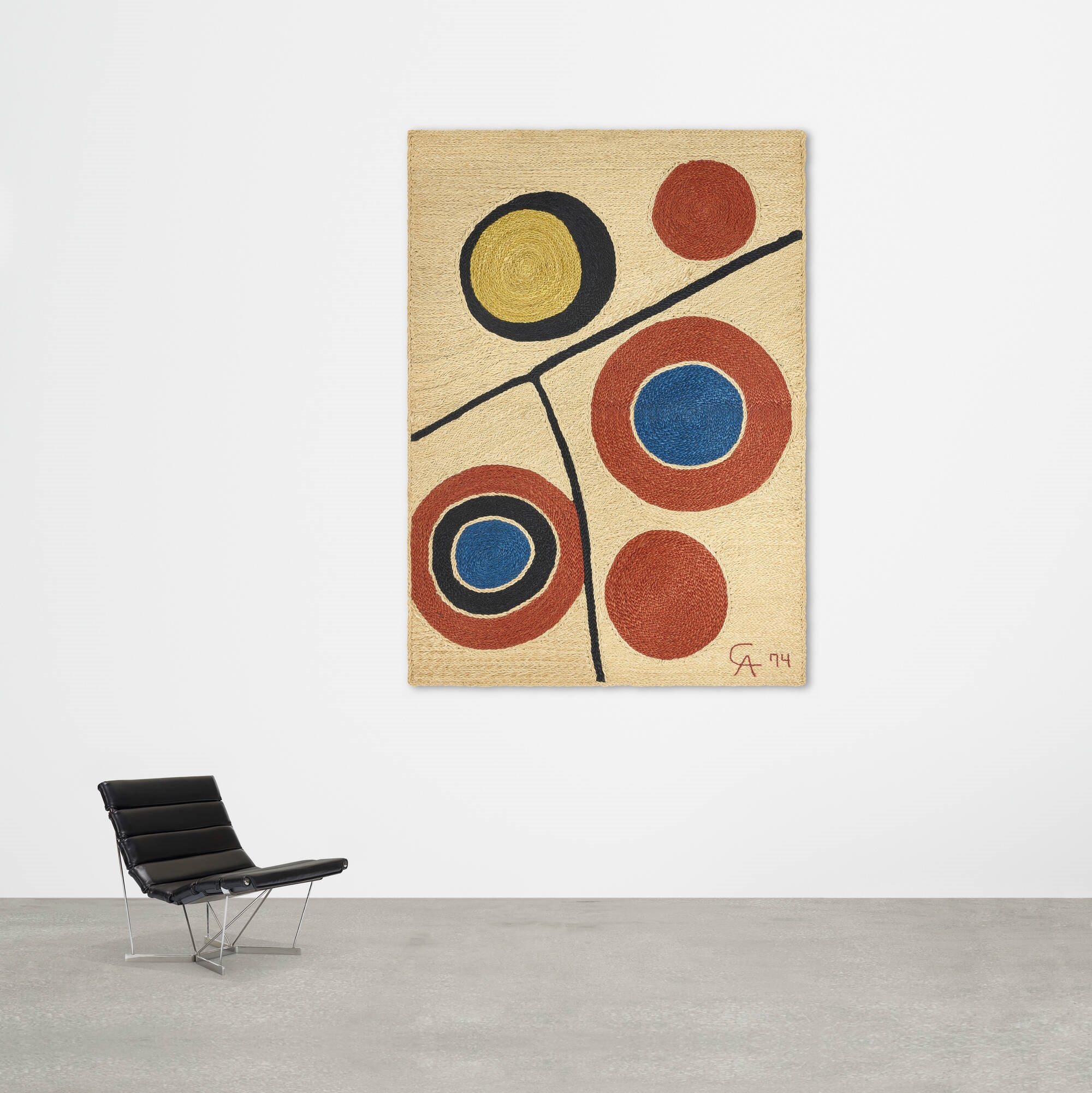 Alexander Calder | Floating Circles tapestry (1974) | MutualArt
