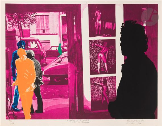 Gérard Fromanger | The Painter and the Model - Bayeux Violet (1972 ...