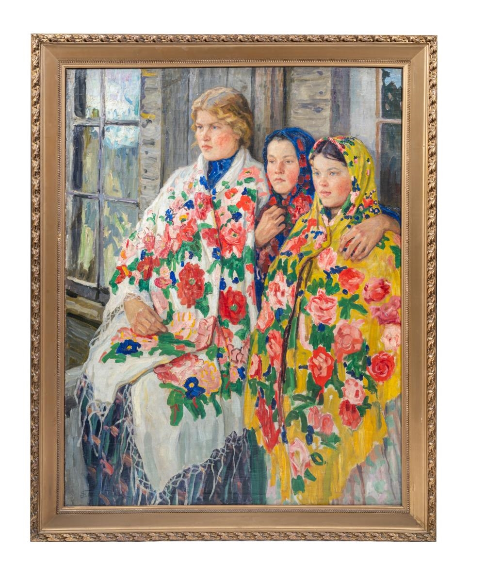 Nikolai Petrovich Bogdanov-Bel'sky | Ukrainian Girls (1919) | MutualArt