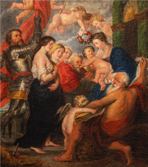 Peter Paul Rubens | Virgin with Child and saints | MutualArt