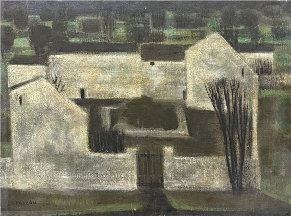 Jacques Falcou | Houses in winter | MutualArt