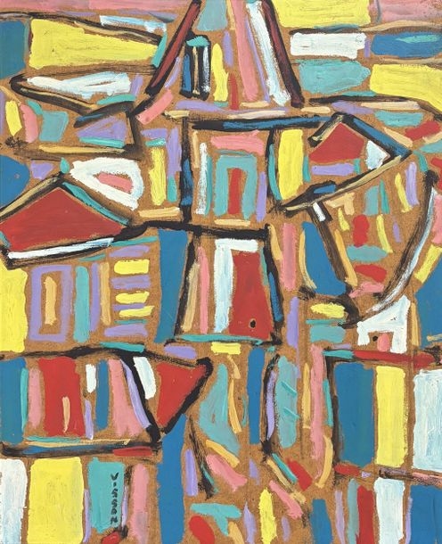 Philippe Visson | Philippe VISSON (1942-2008) Village corner Oil on ...